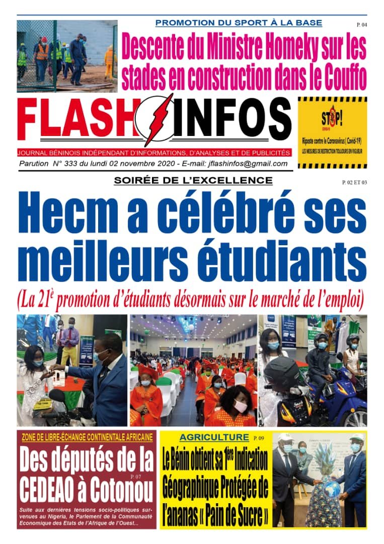 Journal FLASH INFO N° 333 du lundi 2 Novembre 2020 - Librairie CTAD